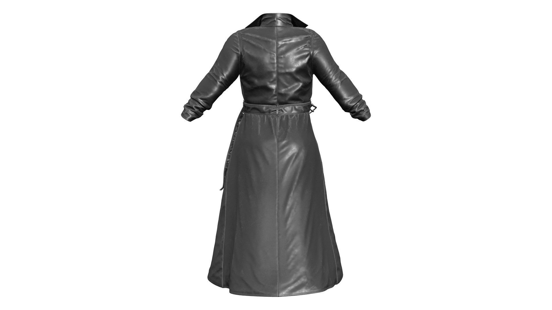 3D Men Long Casual Urban Street Agent Coat Model - TurboSquid 1949695
