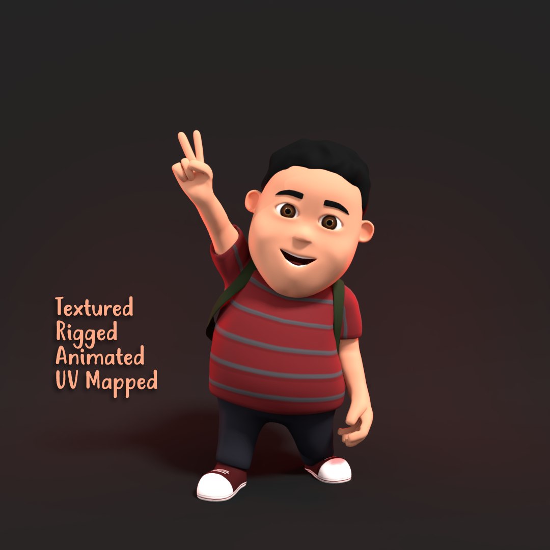 3D Fat Boy Character - TurboSquid 1221295