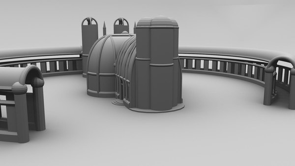 fantasy building cathedral 3d model