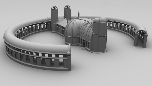 fantasy building cathedral 3d model