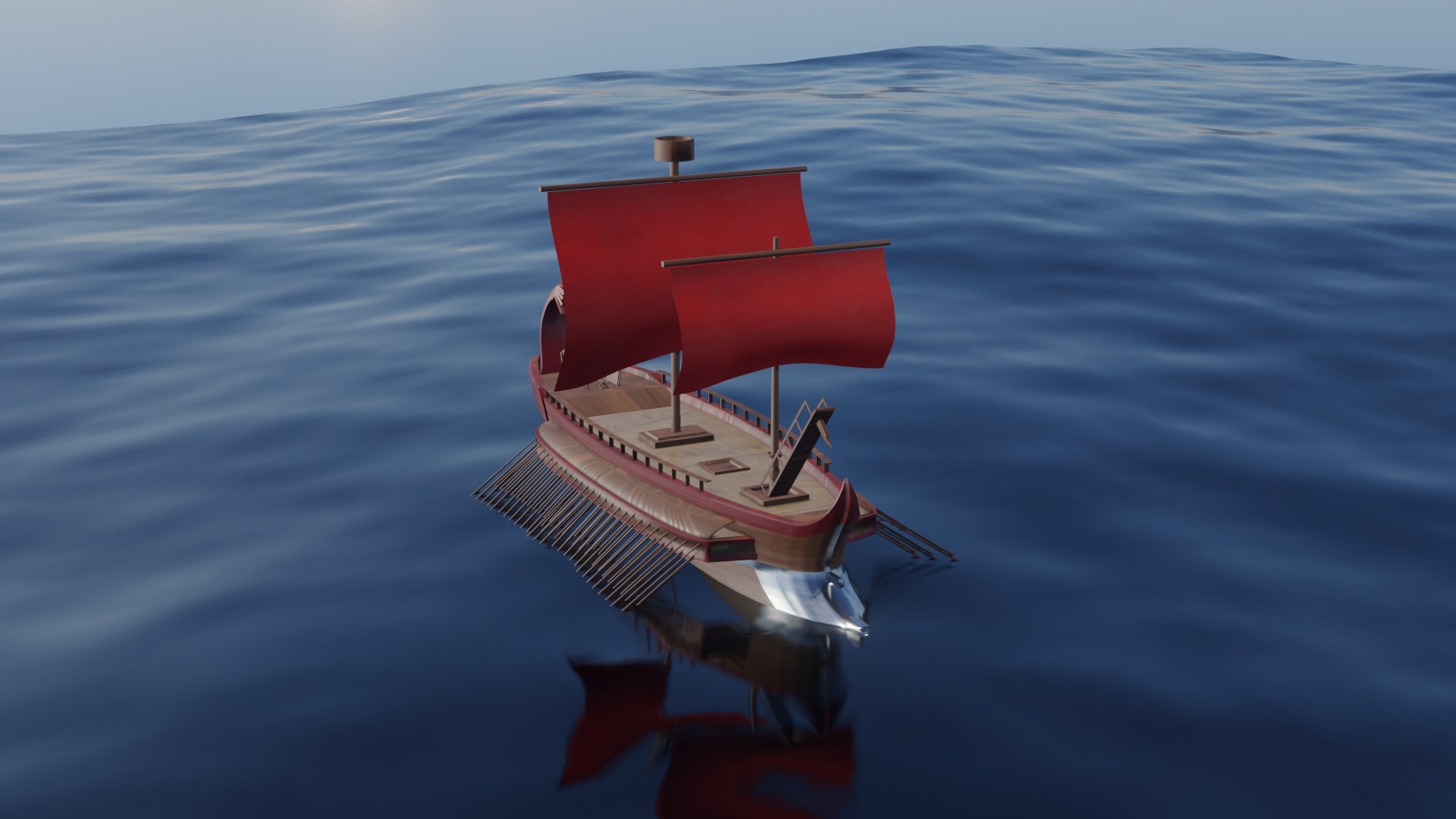 Trireme Ancient Ships Roman Greek 3D Model - TurboSquid 2014038