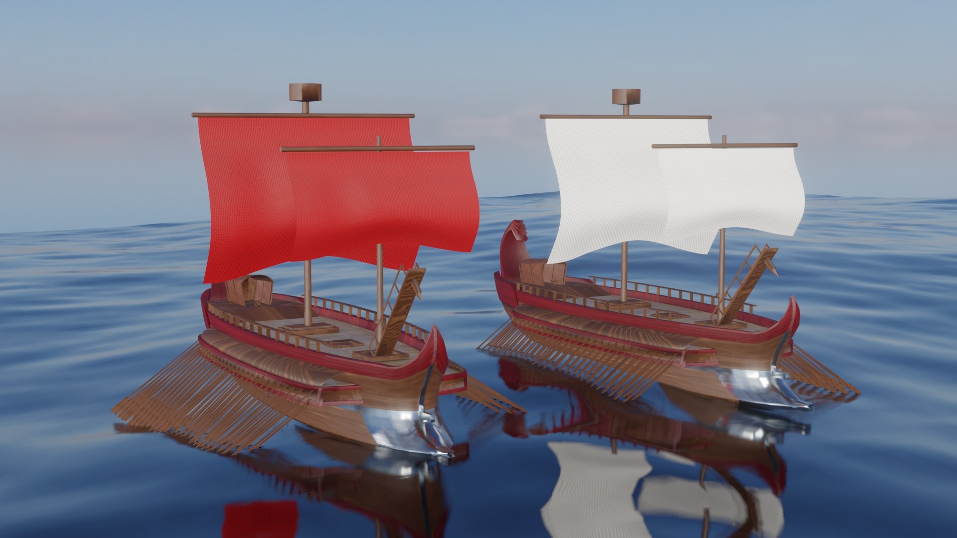 Trireme Ancient Ships Roman Greek 3D Model - TurboSquid 2014038