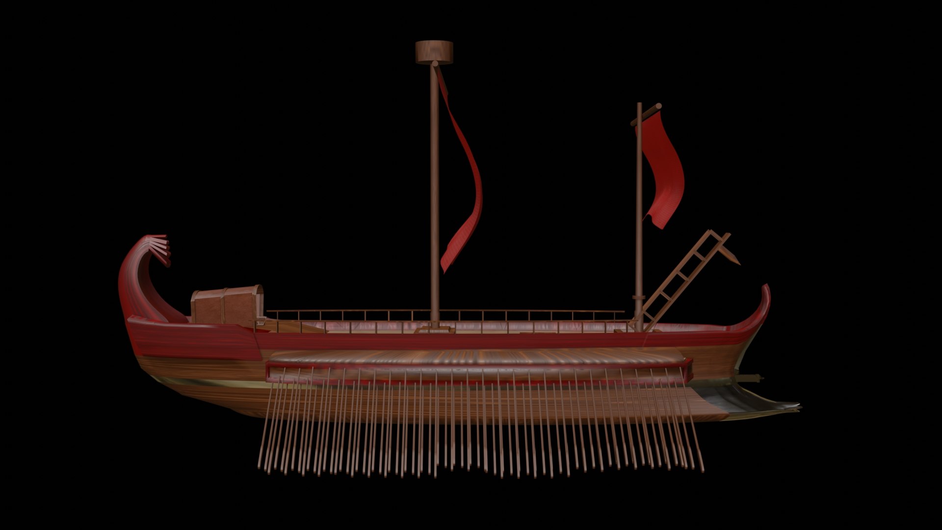 Trireme Ancient Ships Roman Greek 3D Model - TurboSquid 2014038