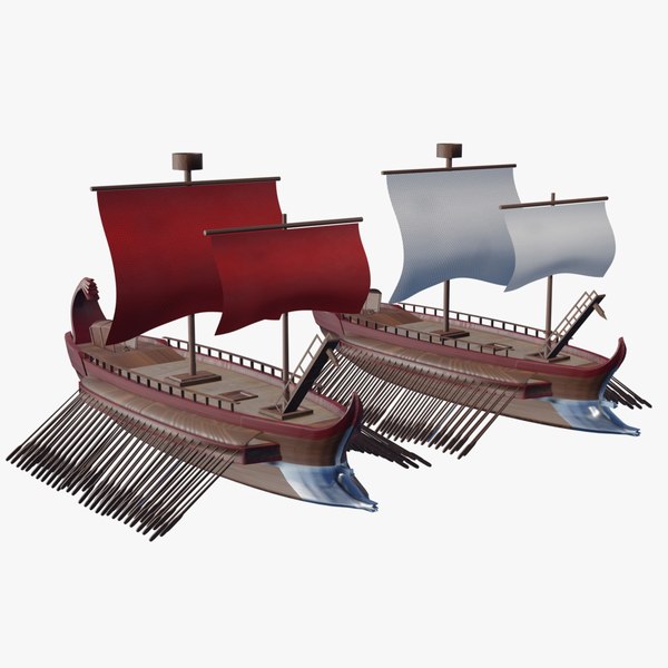 historical greek trireme 3d max