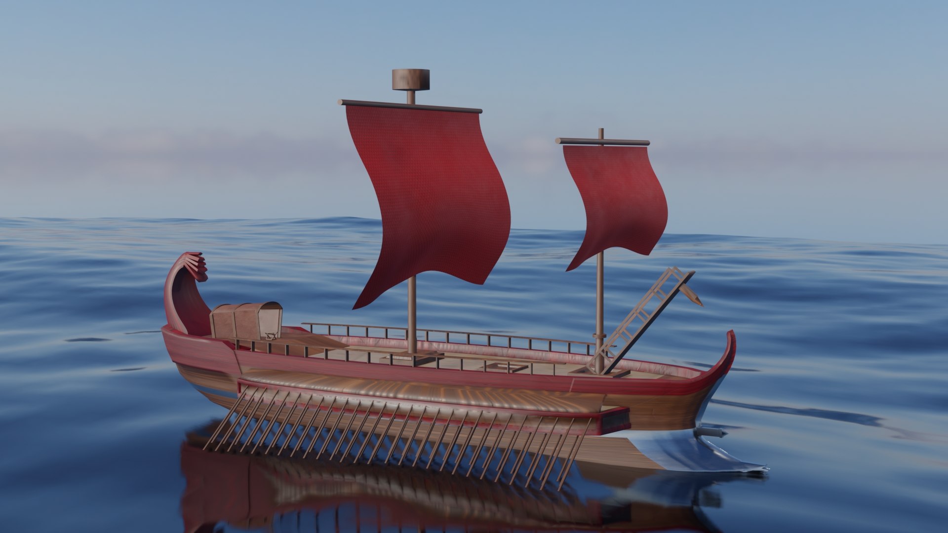 Trireme Ancient Ships Roman Greek 3D Model - TurboSquid 2014038
