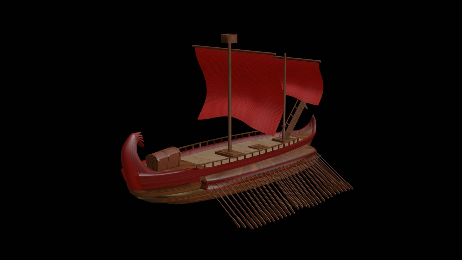 Trireme Ancient Ships Roman Greek 3D Model - TurboSquid 2014038