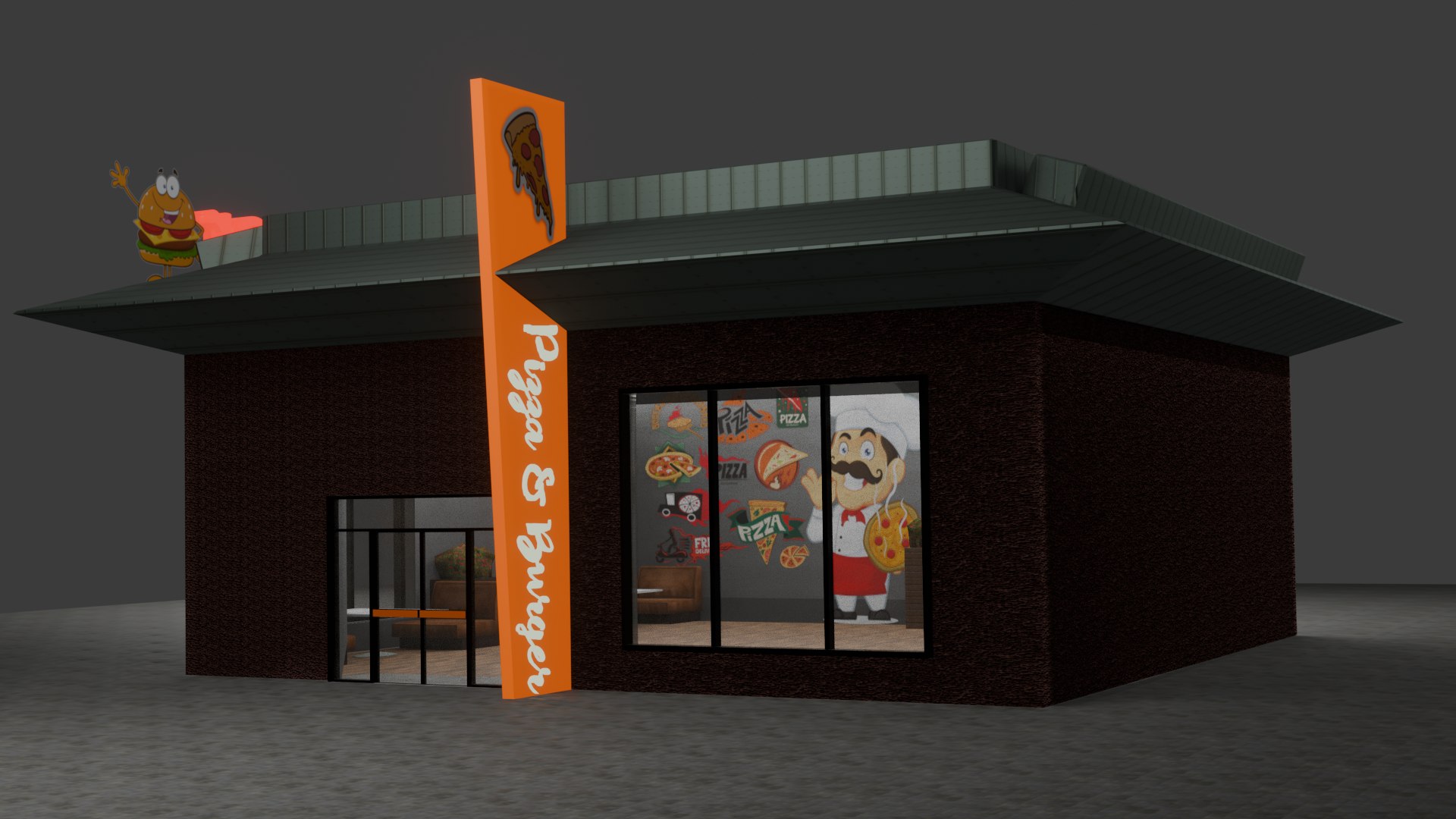 3D Pizza Shop - TurboSquid 2276105