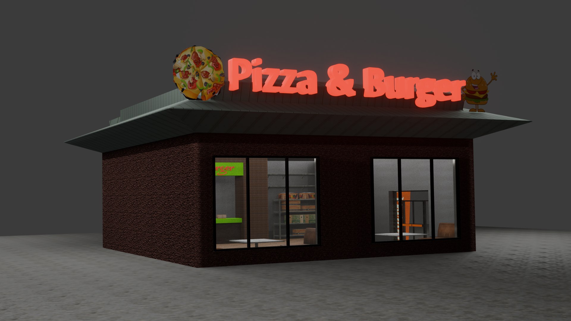 3D Pizza Shop - TurboSquid 2276105