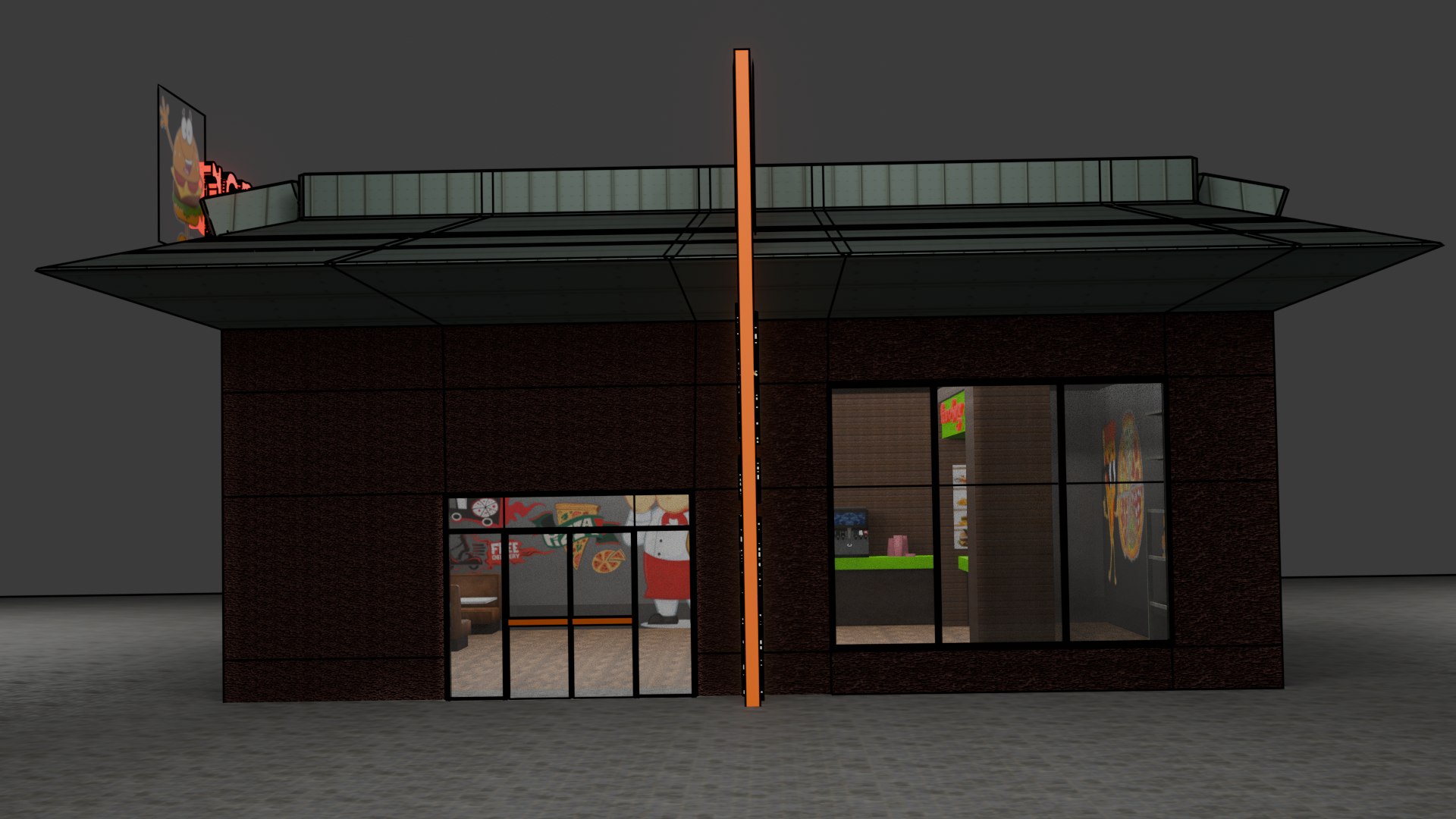 3D Pizza Shop - TurboSquid 2276105