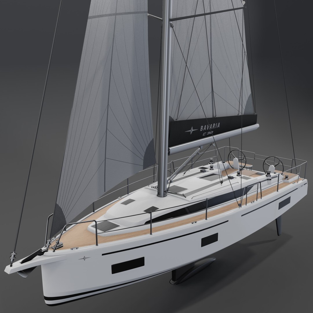 3D Bavaria C38 Luxury Yacht 3D - TurboSquid 2260631