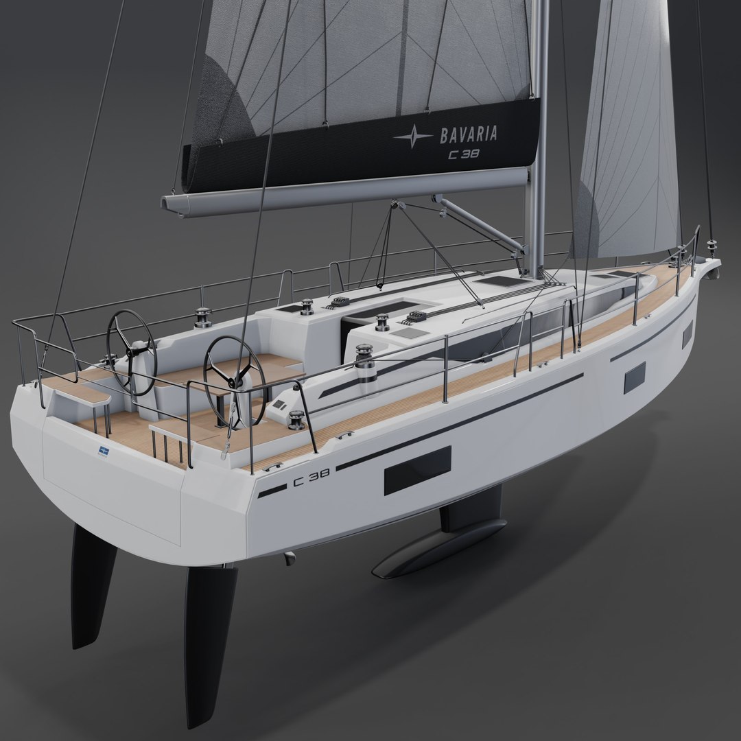 3D Bavaria C38 Luxury Yacht 3D - TurboSquid 2260631