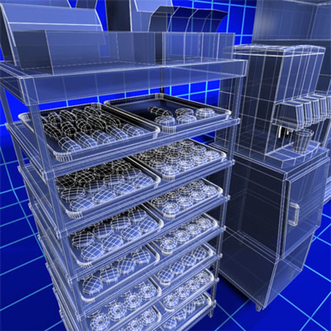 3d Model Donut Shop Equipment 01