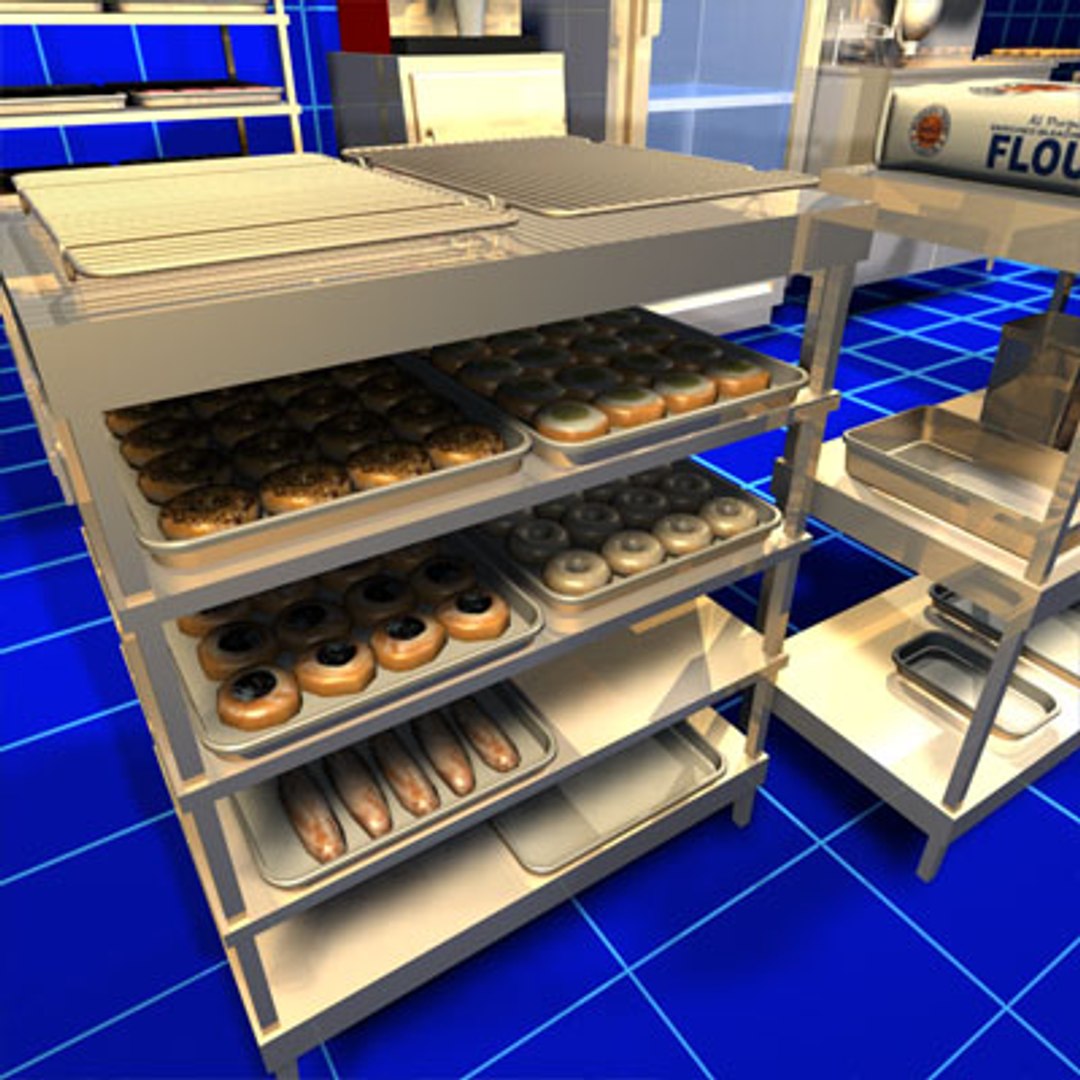 3d Model Donut Shop Equipment 01