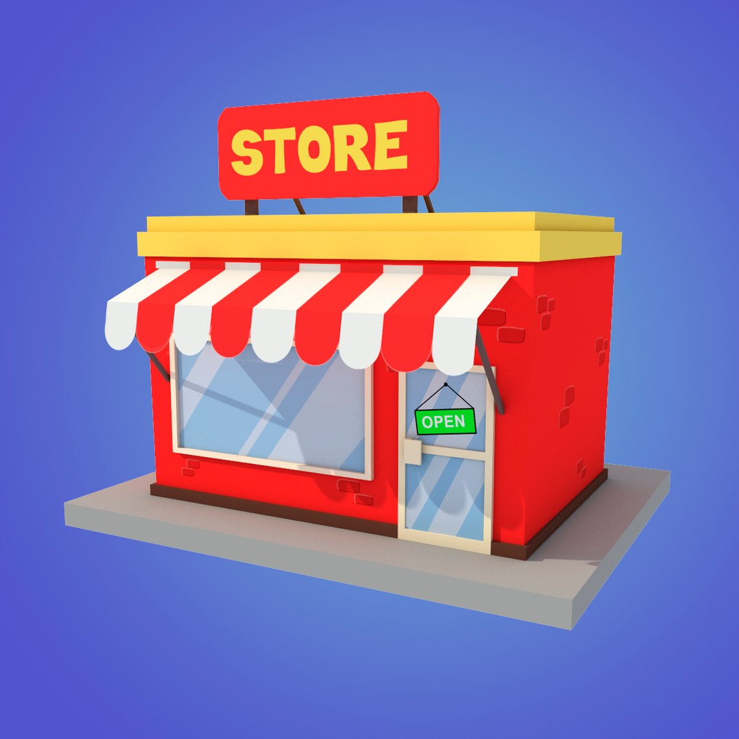 Stylized Store 3d Max