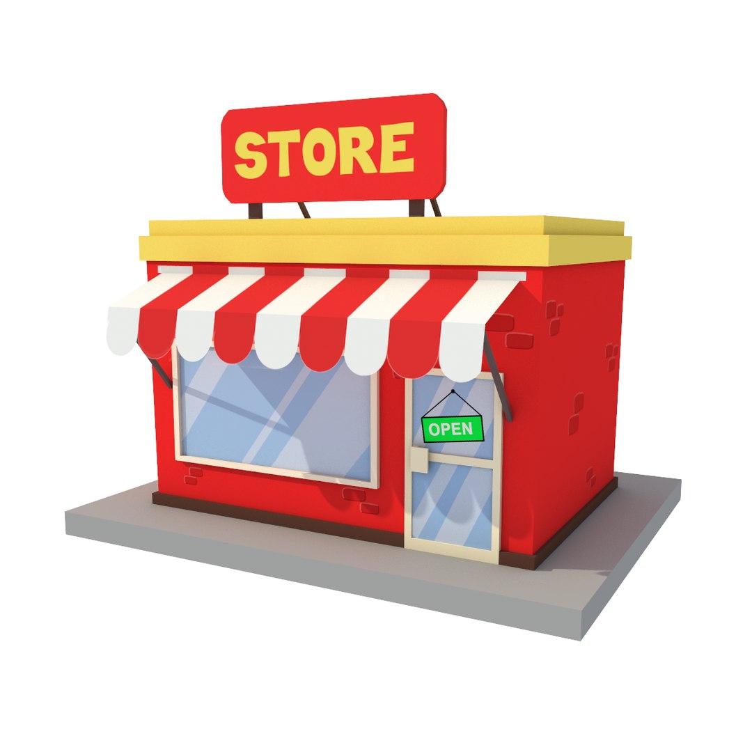 Stylized Store 3d Max