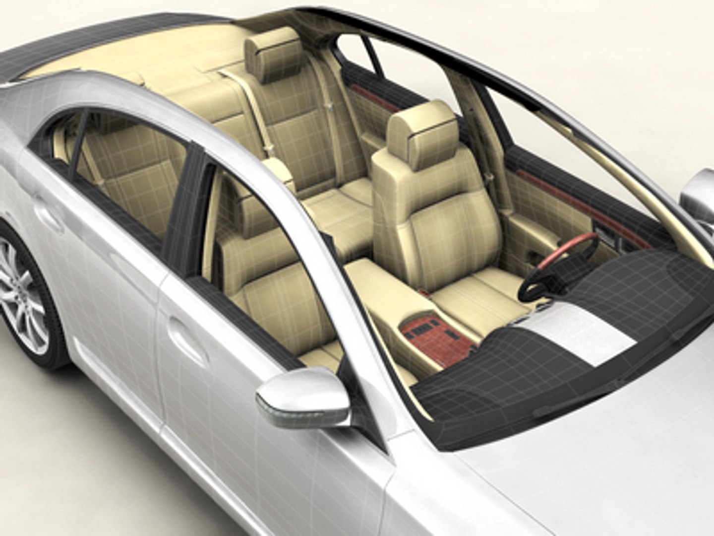 Generic Car Upper Class Interior 3d Model