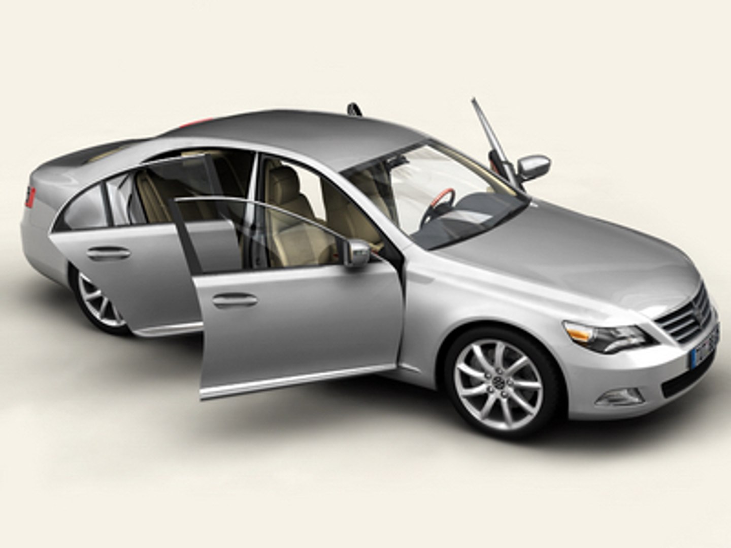 Generic Car Upper Class Interior 3d Model