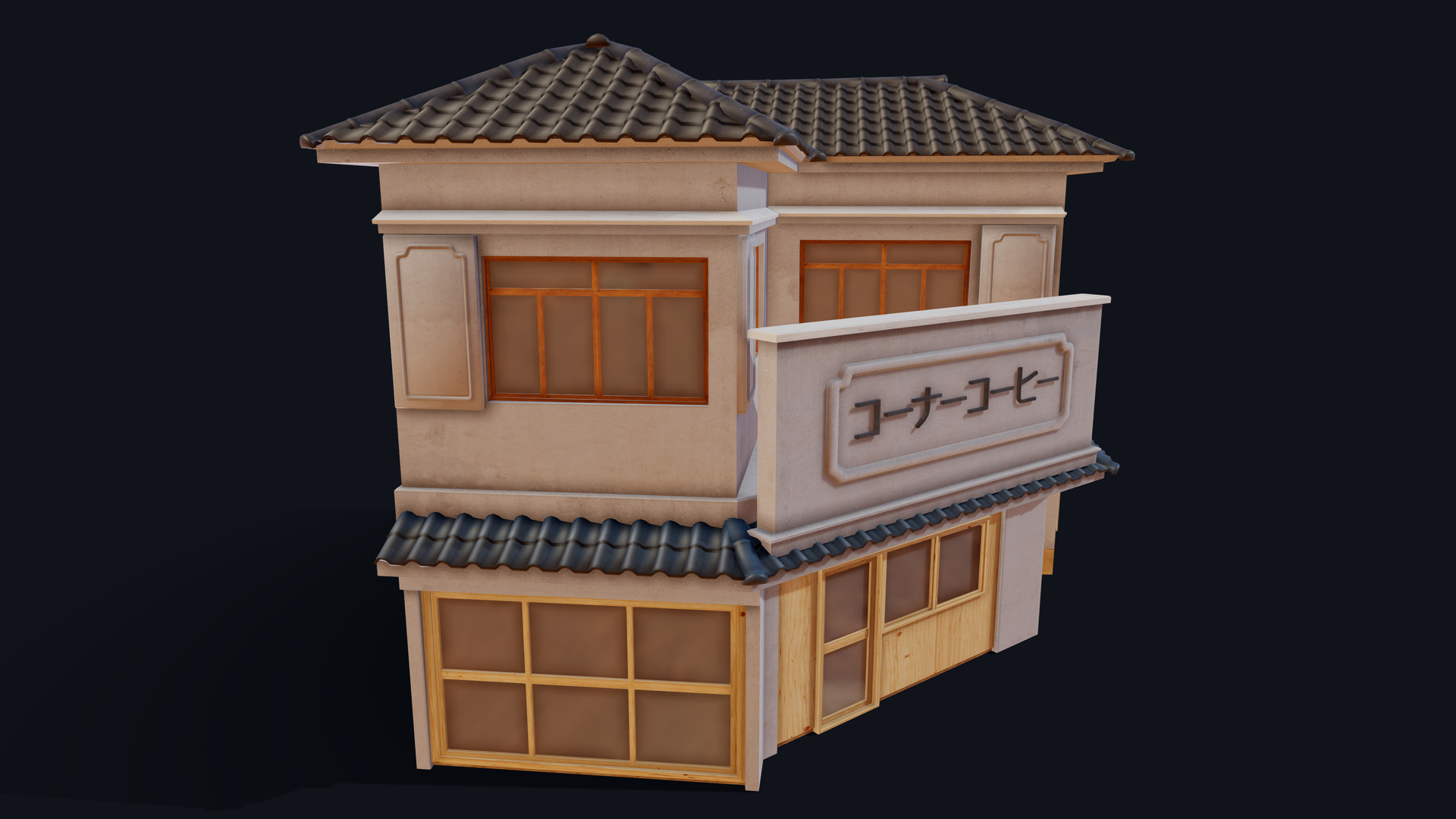 3D Japanese Corner Shop model - TurboSquid 1722432