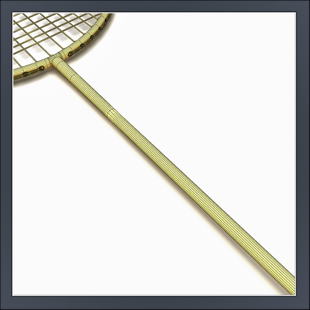 Badminton Racket Shuttlecock 3d Obj