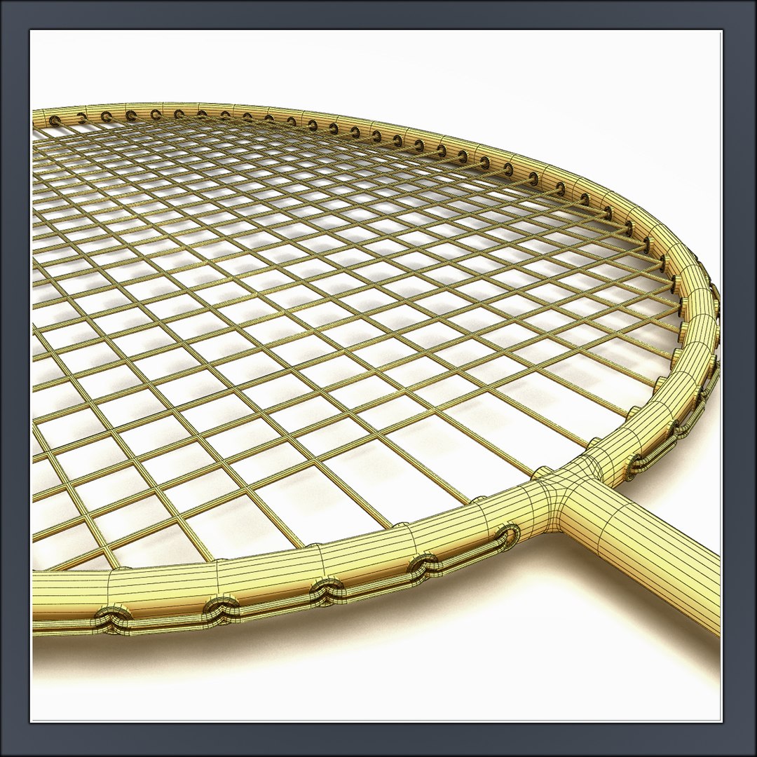 Badminton Racket Shuttlecock 3d Obj