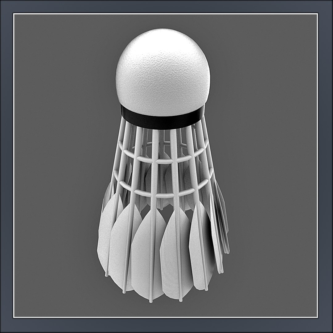 Badminton Racket Shuttlecock 3d Obj