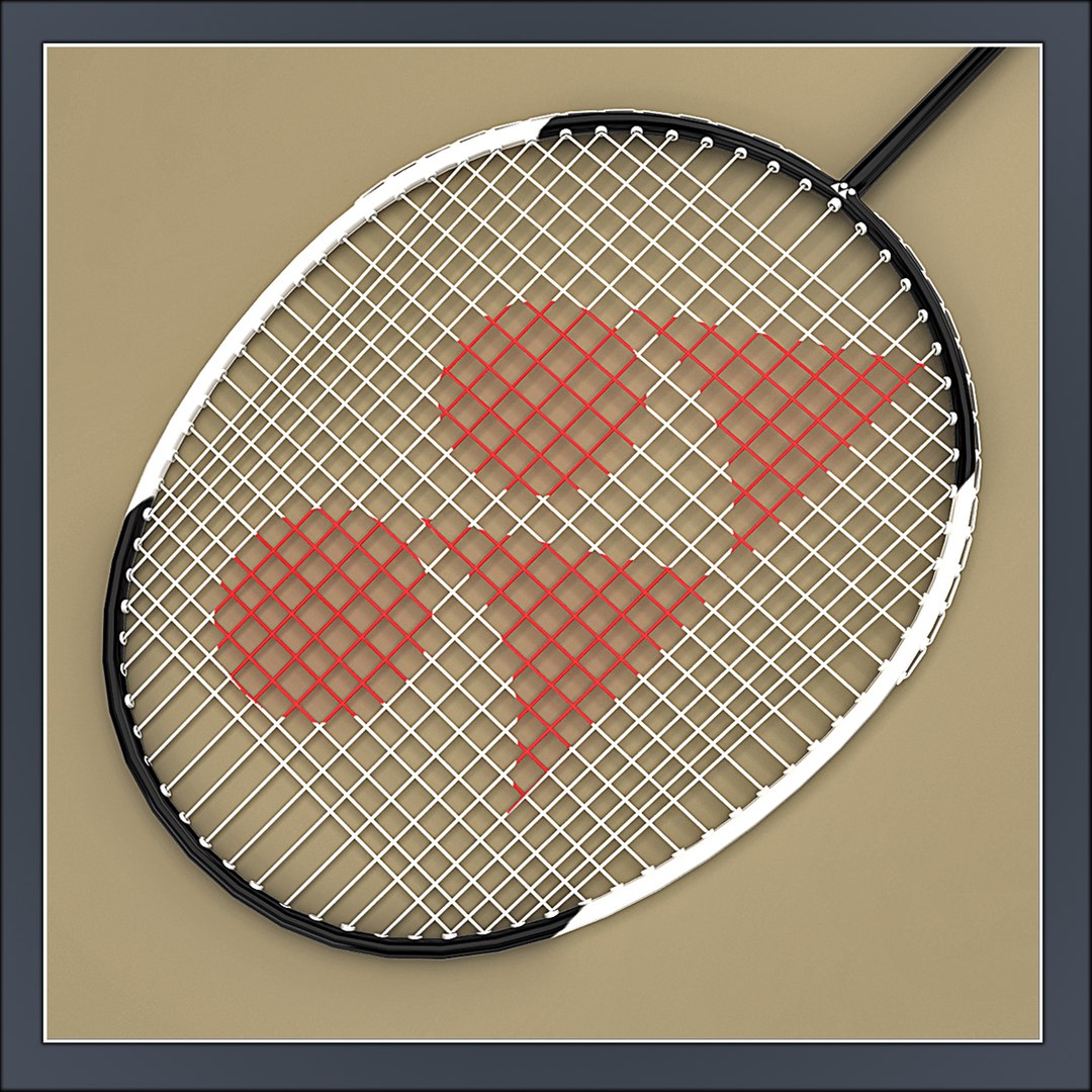 Badminton Racket Shuttlecock 3d Obj