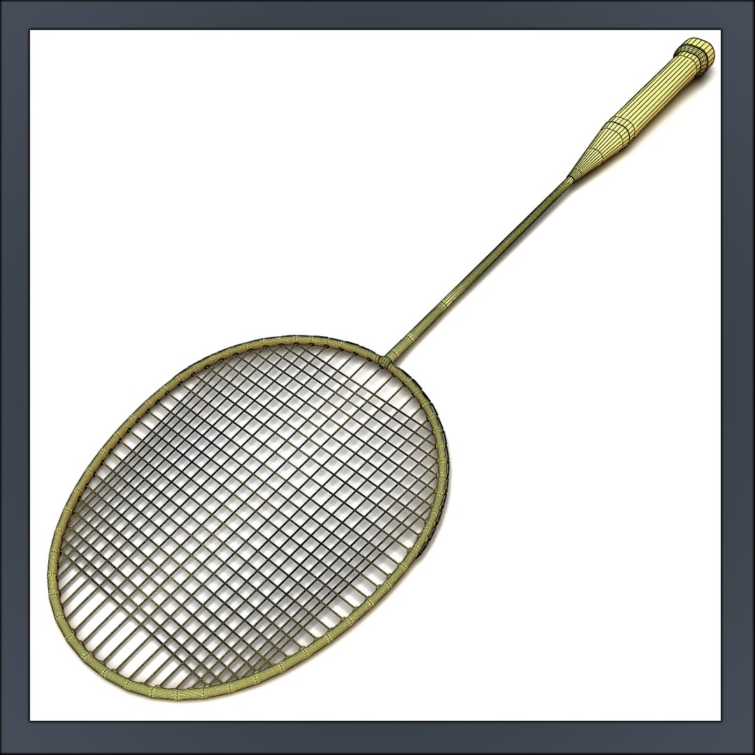 Badminton Racket Shuttlecock 3d Obj
