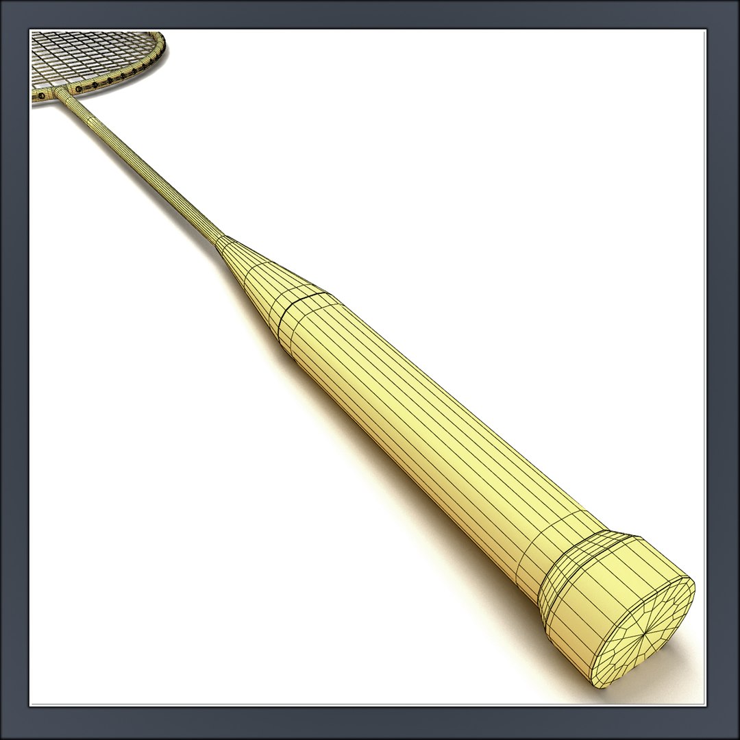 Badminton Racket Shuttlecock 3d Obj