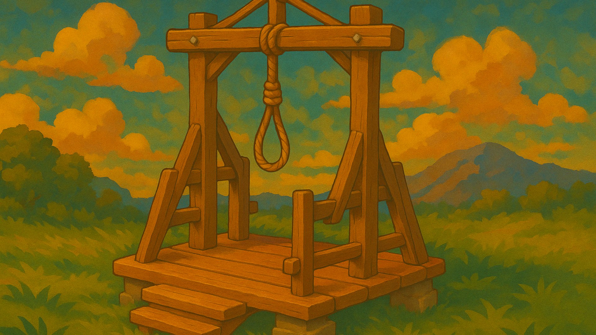 Stylized Medieval Gallows 3K Tris Low Poly Game Asset FBX OBJ BLEND 3D ...