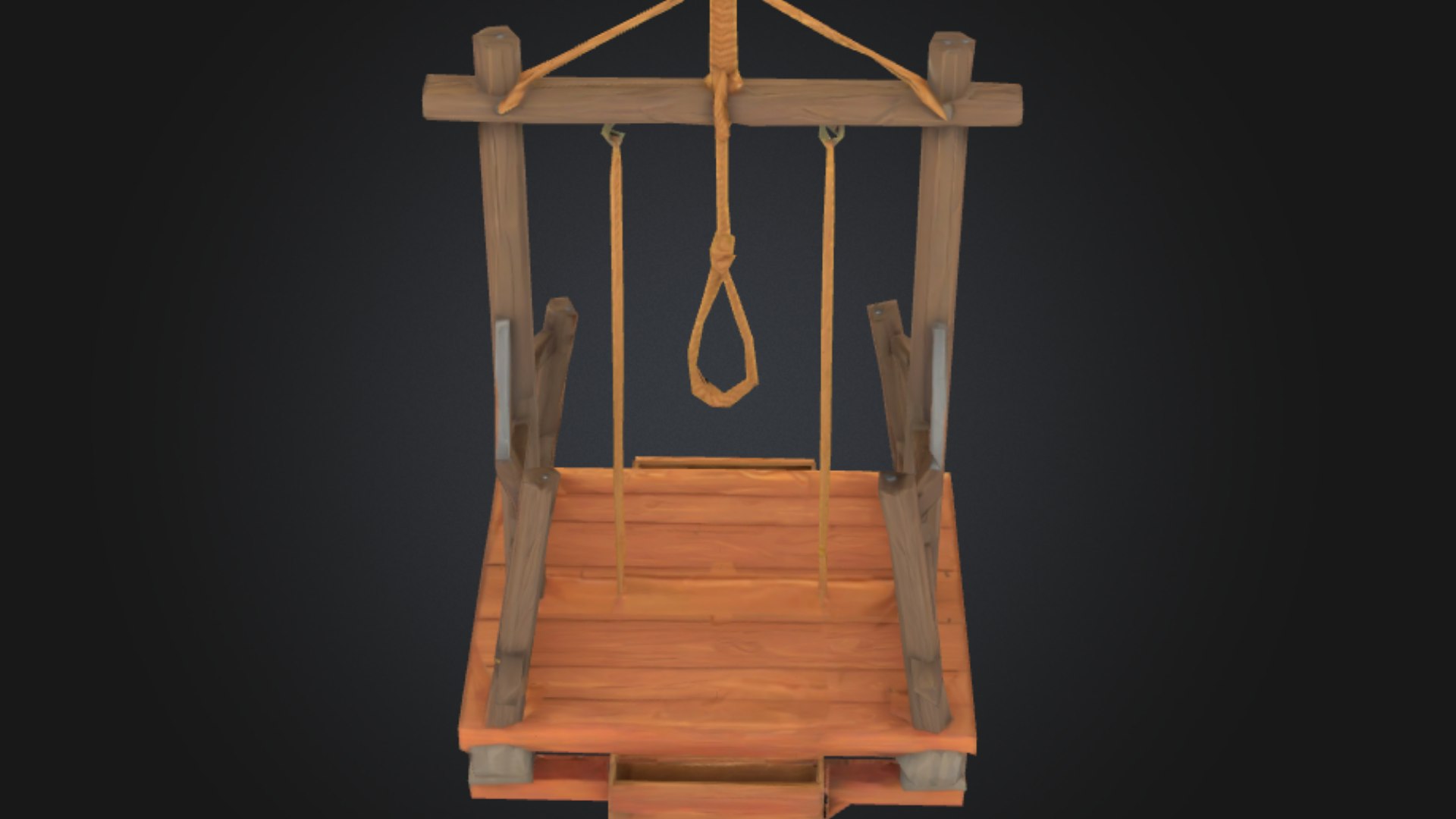 Stylized Medieval Gallows 3K Tris Low Poly Game Asset FBX OBJ BLEND 3D ...