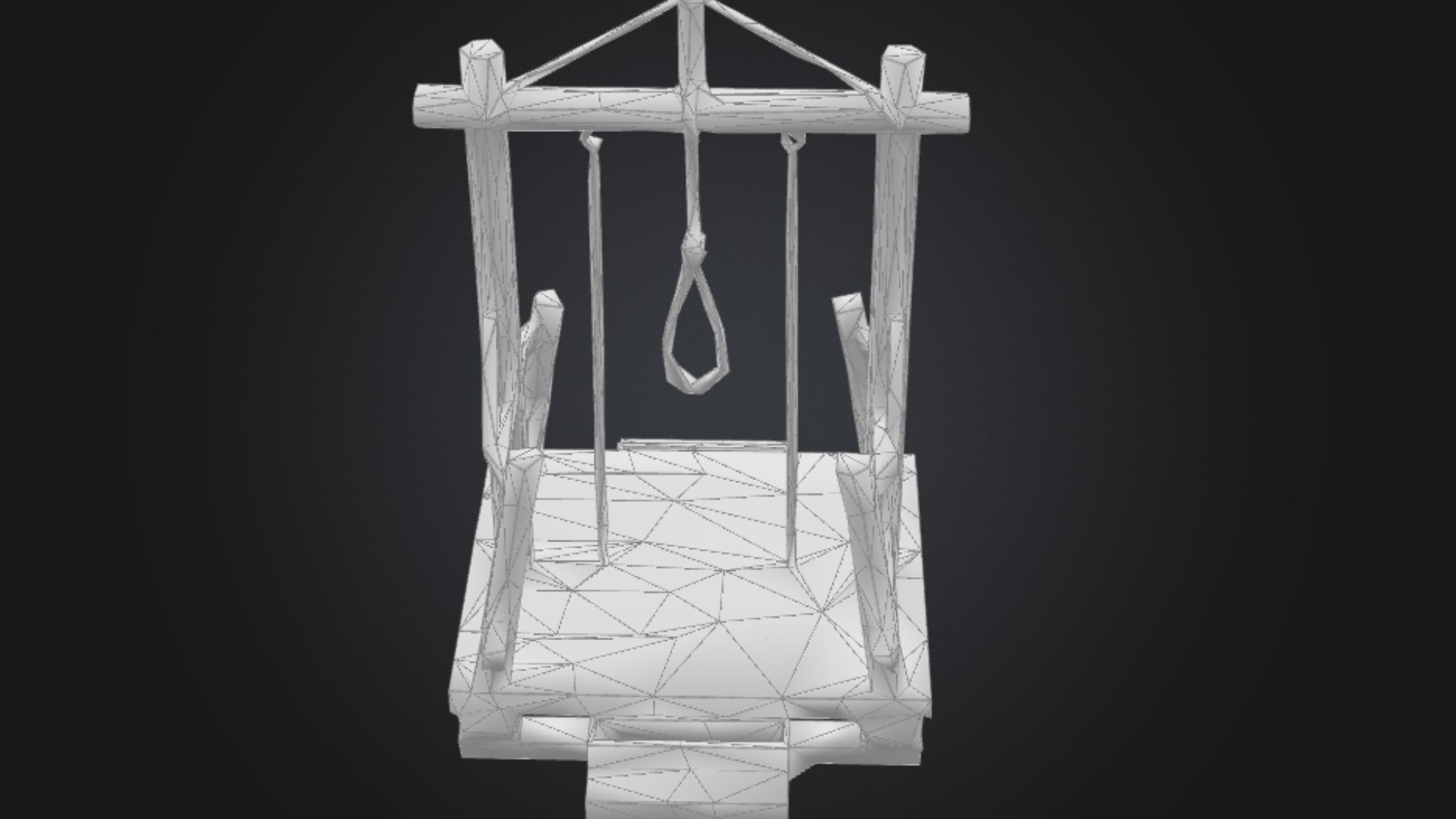 Stylized Medieval Gallows 3K Tris Low Poly Game Asset FBX OBJ BLEND 3D ...