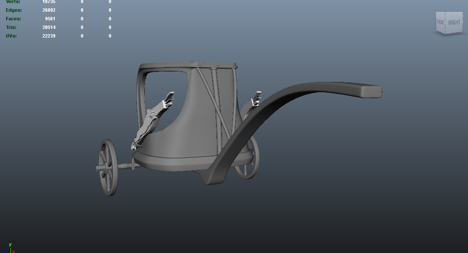 3d Model Pharaoh Ramsis War Car