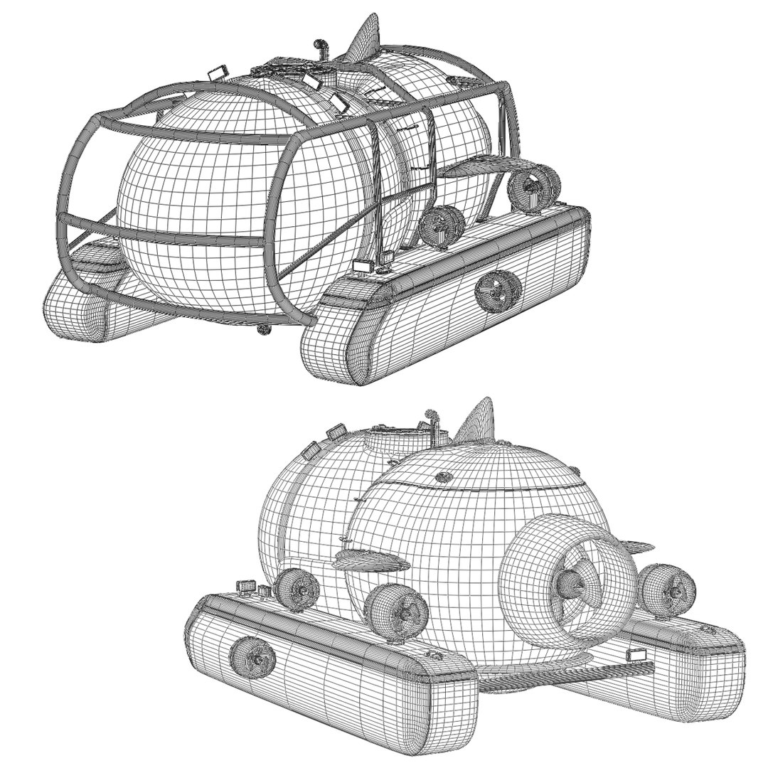3D Mini Submarine - TurboSquid 1478845