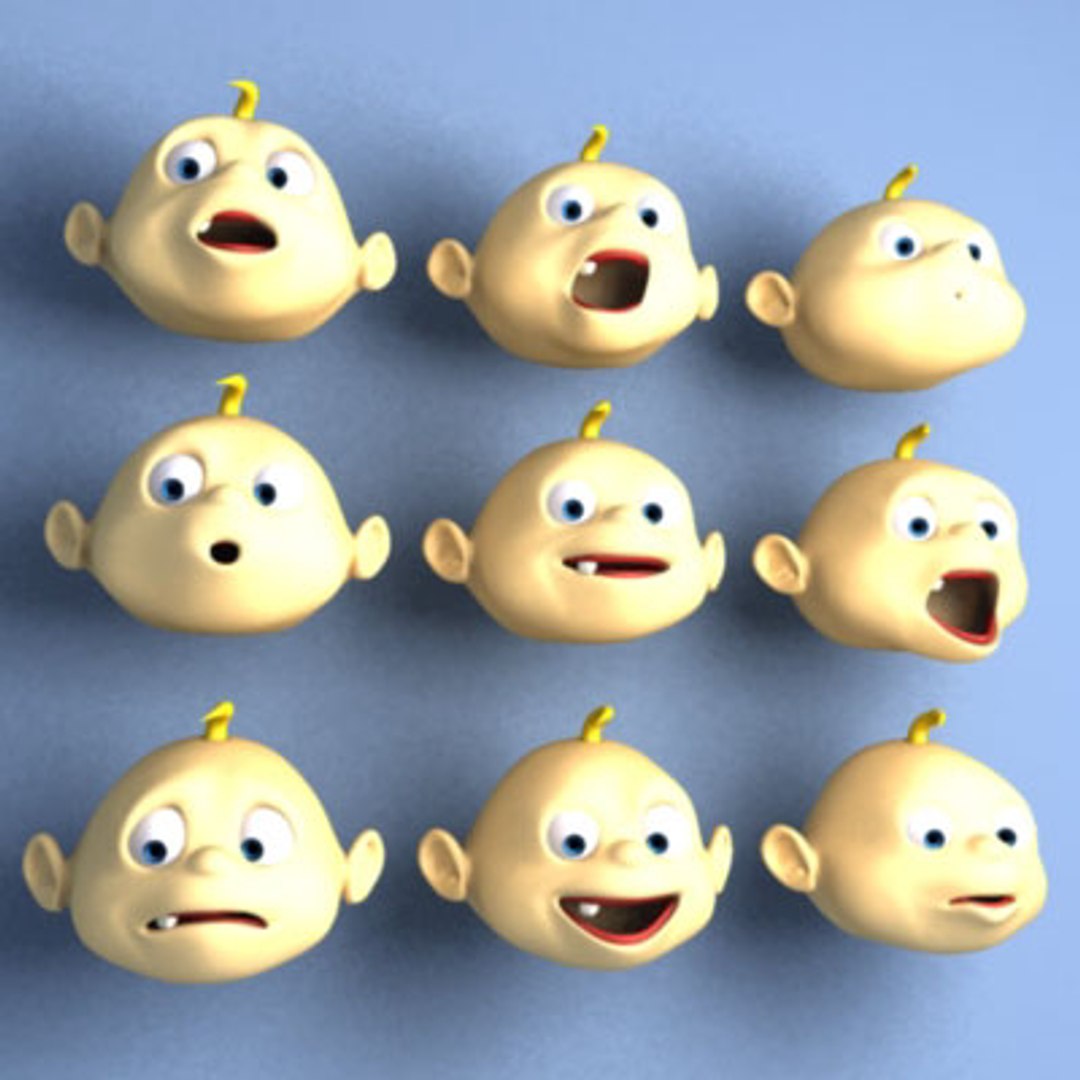 Baby Rigged Biped 3d Model