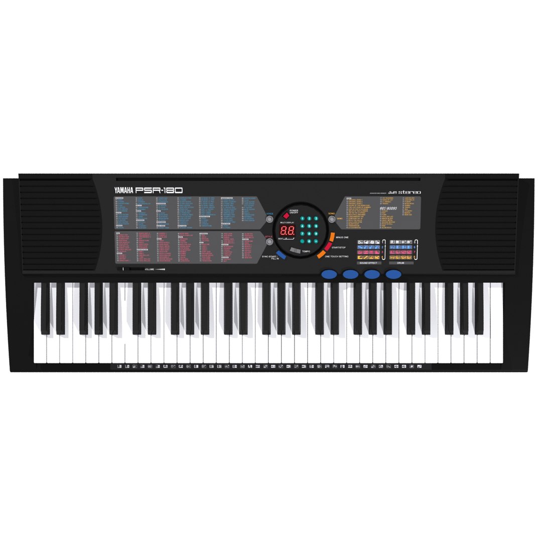3d Model Of Yamaha Psr 180