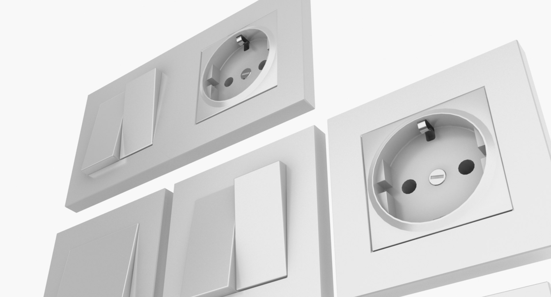 3D Socket Switch Model - TurboSquid 1328616