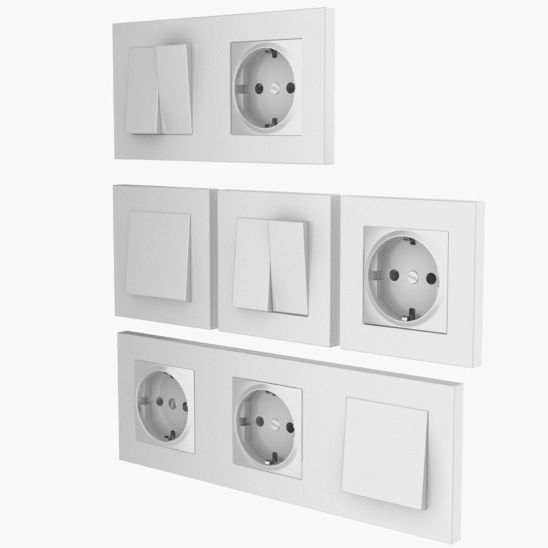 3D Socket Switch Model - TurboSquid 1328616