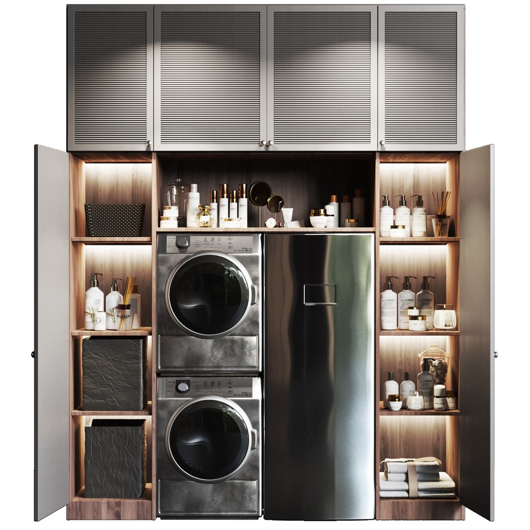 3D Model Laundry Room With Household Appliances - TurboSquid 1870014