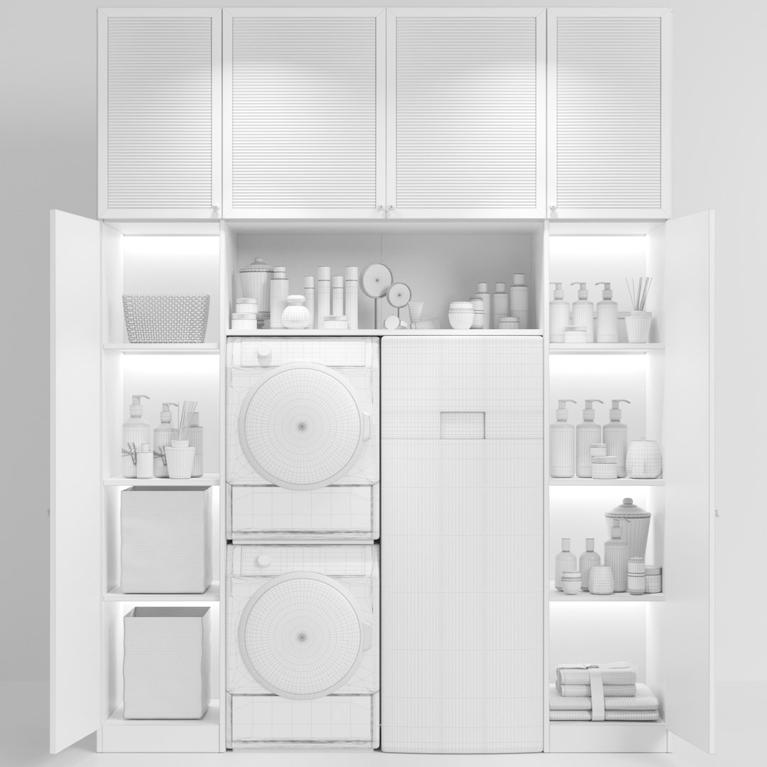 3D Model Laundry Room With Household Appliances - TurboSquid 1870014