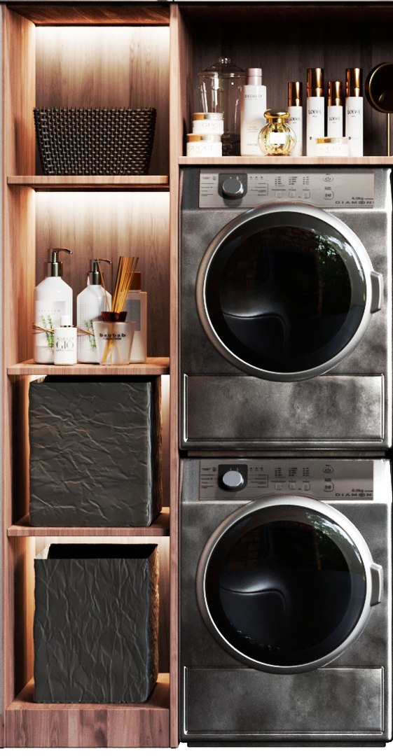 3D Model Laundry Room With Household Appliances - TurboSquid 1870014