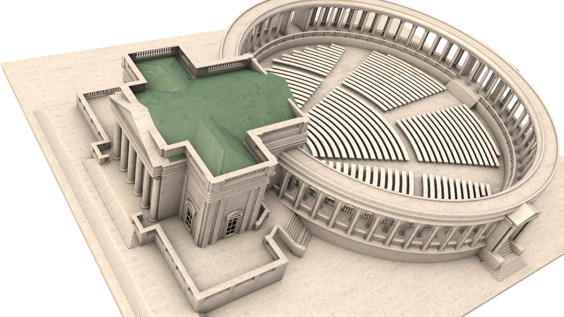 3D Arlington National Cemetery Memorial Amphitheater - TurboSquid 2167885