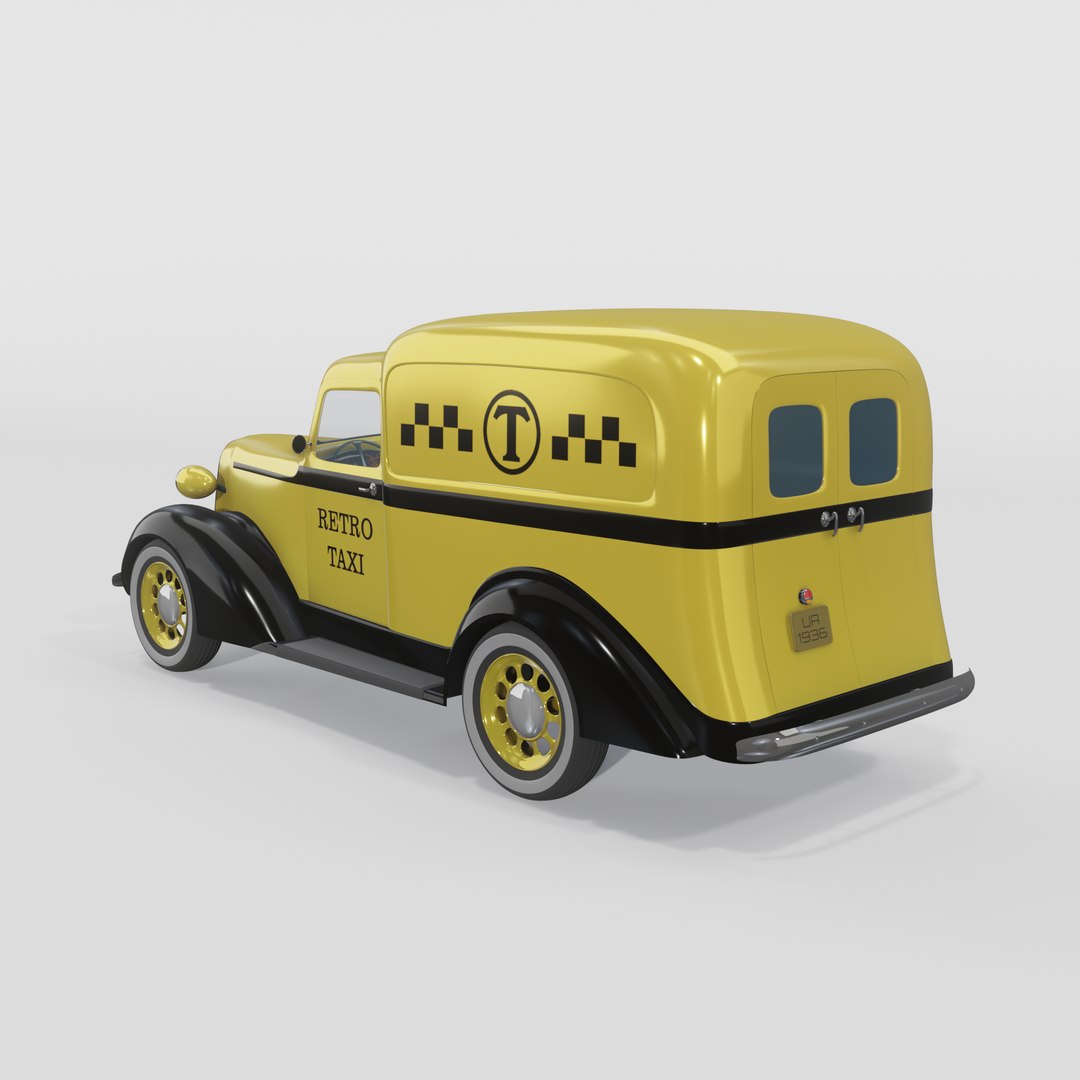 DodgeTaxi Retro 3D - TurboSquid 2016404