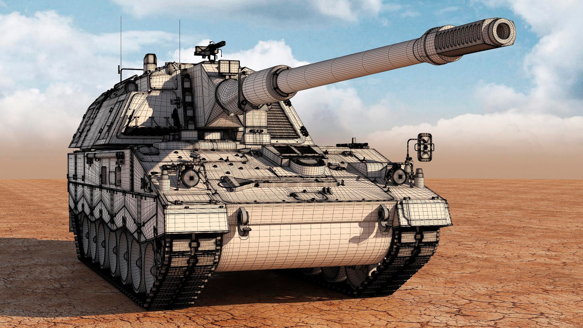 SPH Panzerhaubitze 2000 Howitzer UVW Only 3D Model - TurboSquid 2319171