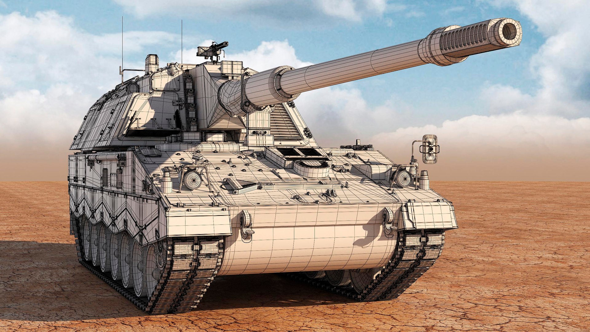 SPH Panzerhaubitze 2000 Howitzer UVW Only 3D Model - TurboSquid 2319171