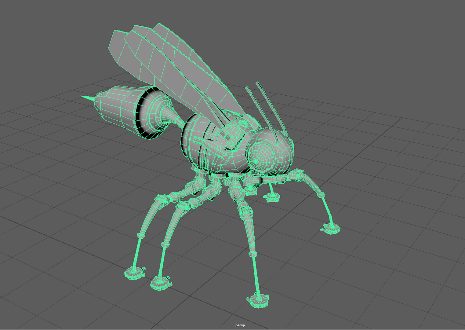 3D mech mechanical wasp model - TurboSquid 1663540