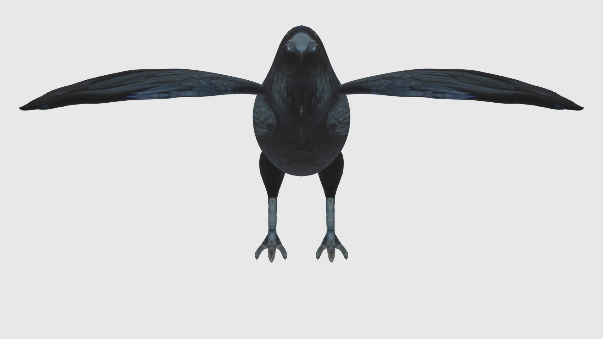 3D Model Low Poly Raven Rigged With Realistic Texture - TurboSquid 1875996