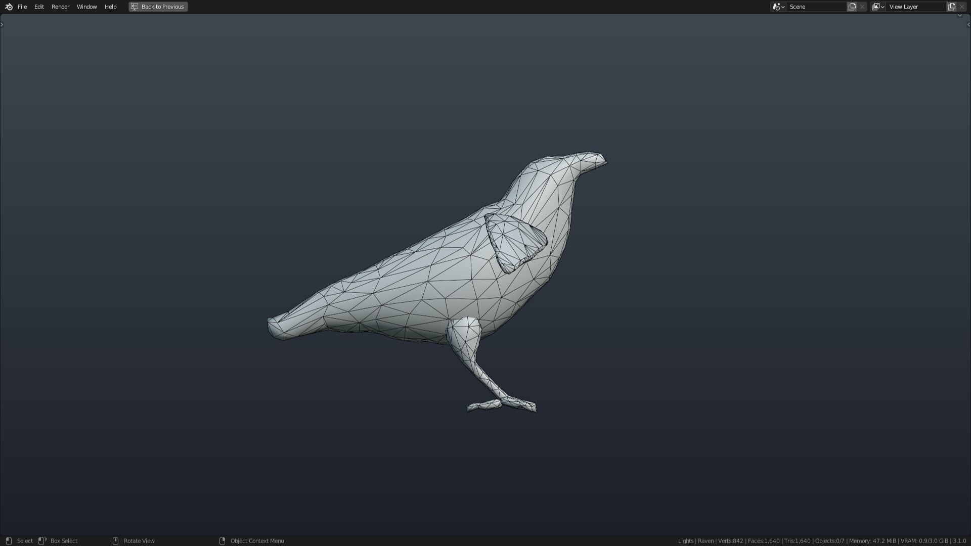 3D Model Low Poly Raven Rigged With Realistic Texture - TurboSquid 1875996