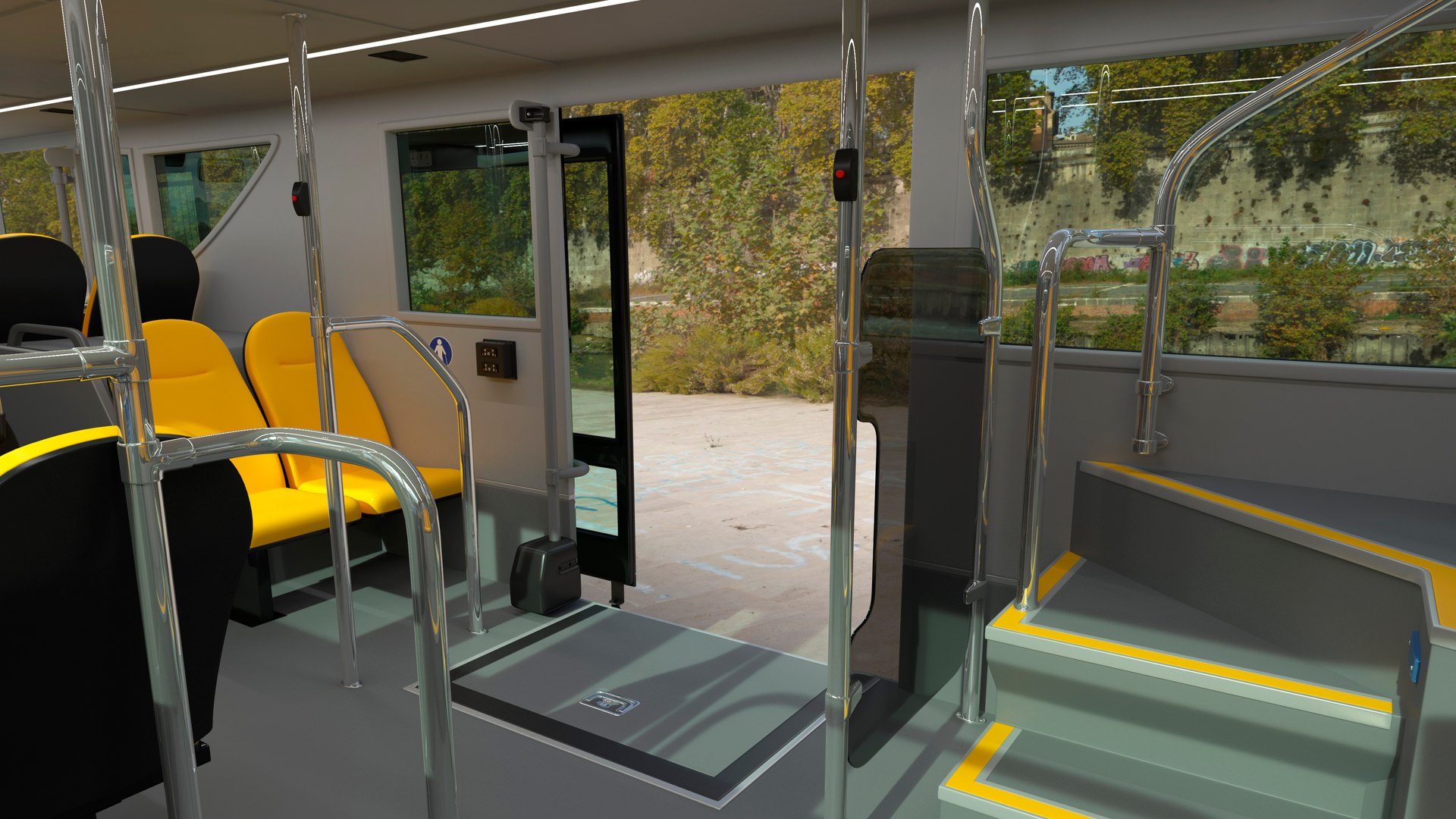 Open Air Double Decker Tour Hop Bus Rigged for Cinema 4D 3D model ...