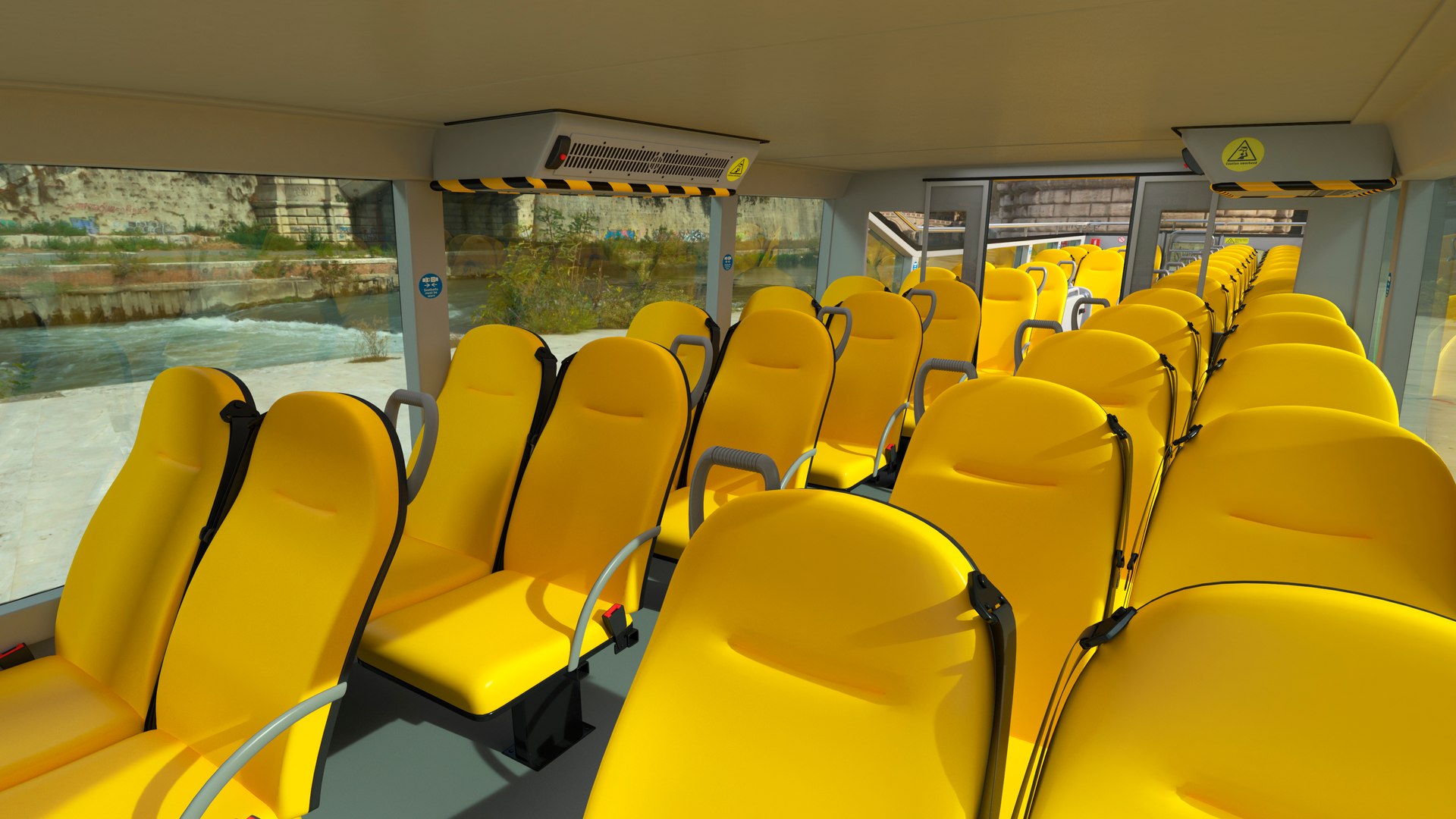 Open Air Double Decker Tour Hop Bus Rigged for Cinema 4D 3D model ...