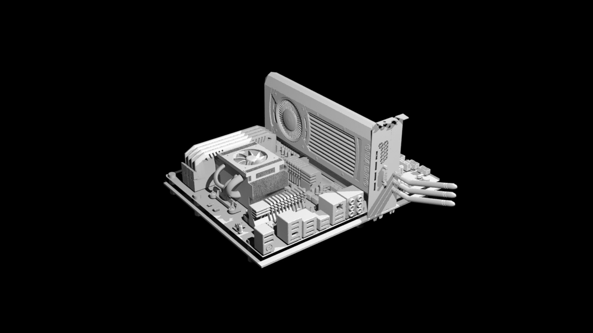 Pc Motherboard 3d Model